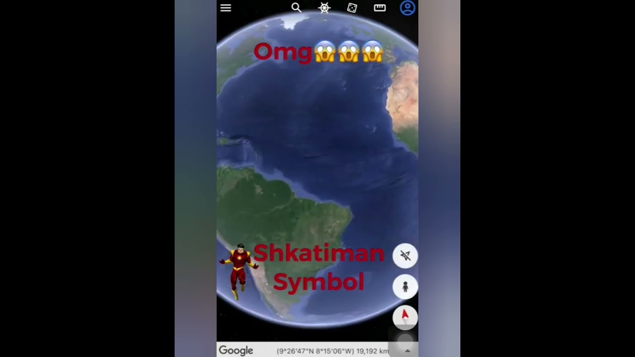 So amazing 🤩 cool 😎 Shaktimaan symbol in Google earth and search 🌍 ...