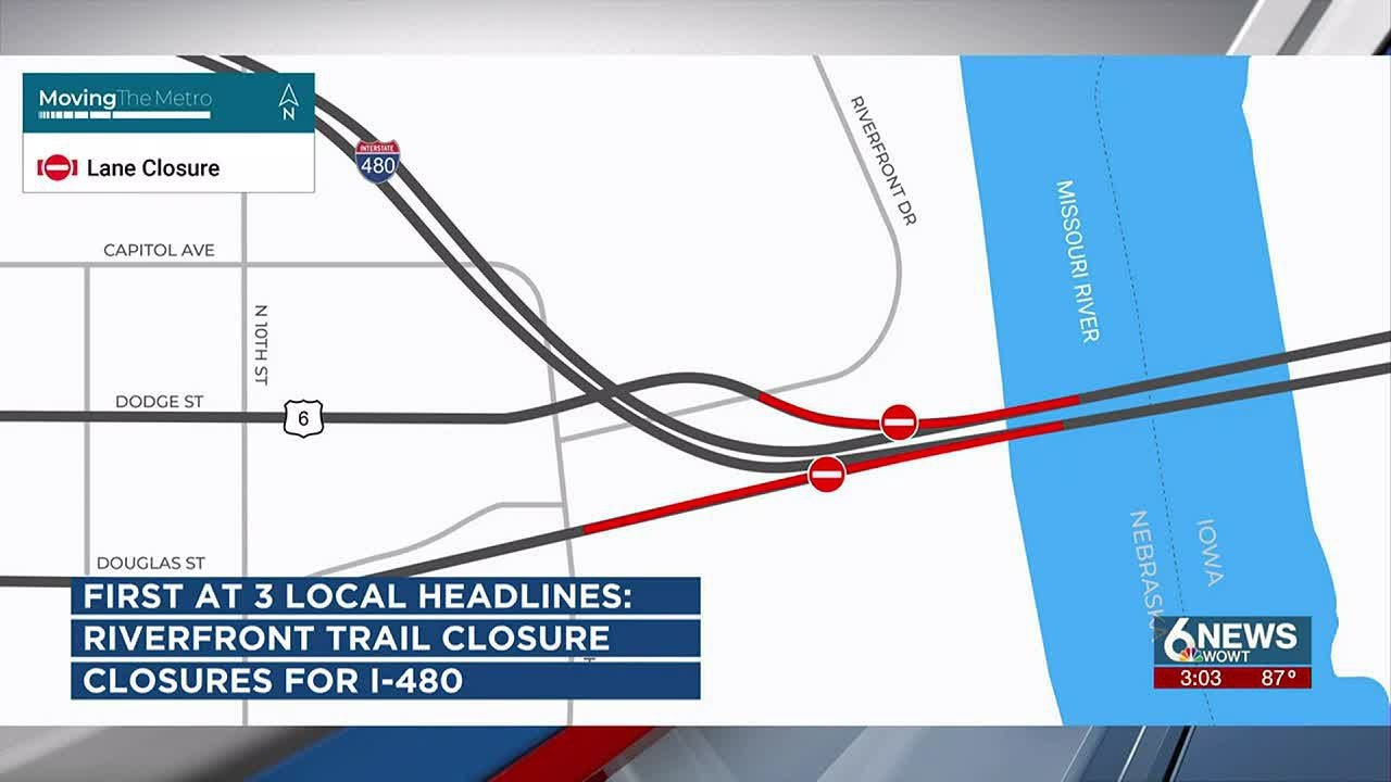 Multiple lane, ramp closures on I-480 near Missouri River next week ...