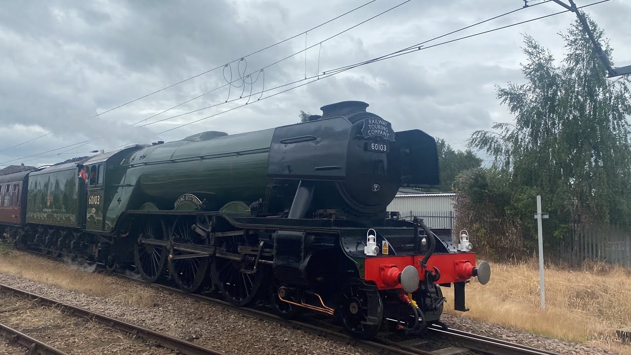 LNER A3 60103 Flying Scotsman leaves Grantham - 30/06/23 - Flying ...