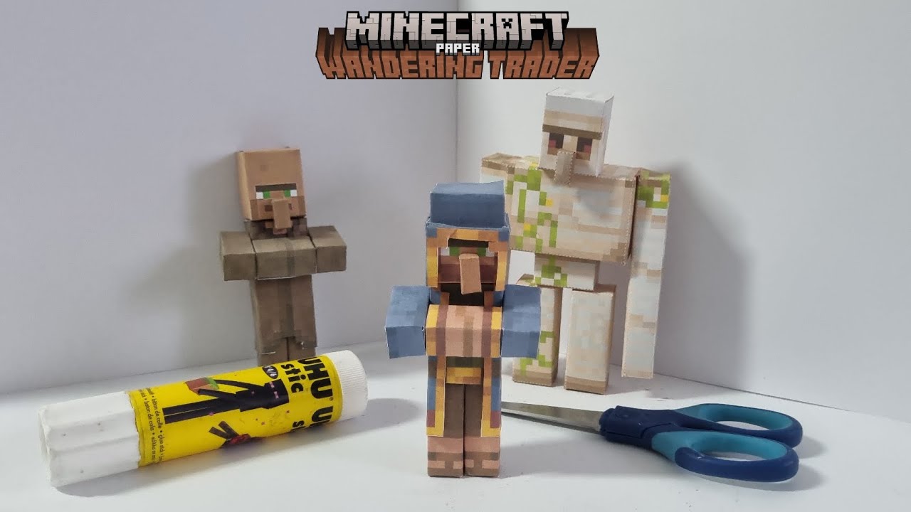 Minecraft paper wandering trader - YouTube