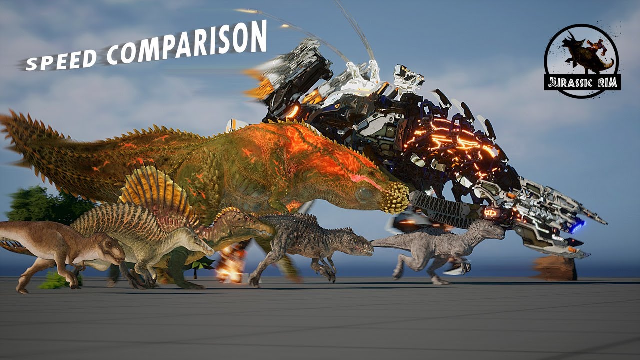 Fastest Theropod from Monster Hunter, ARK, and Horizon,JWE,Isle | Speed ...