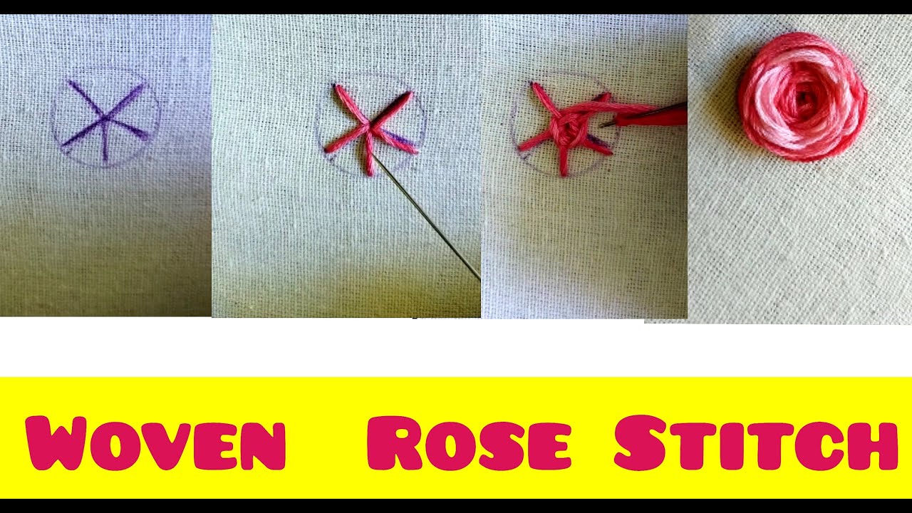 Easy and simple tutorial of SPIDER WEB/WOVEN ROSE STITCH|embroidery ...