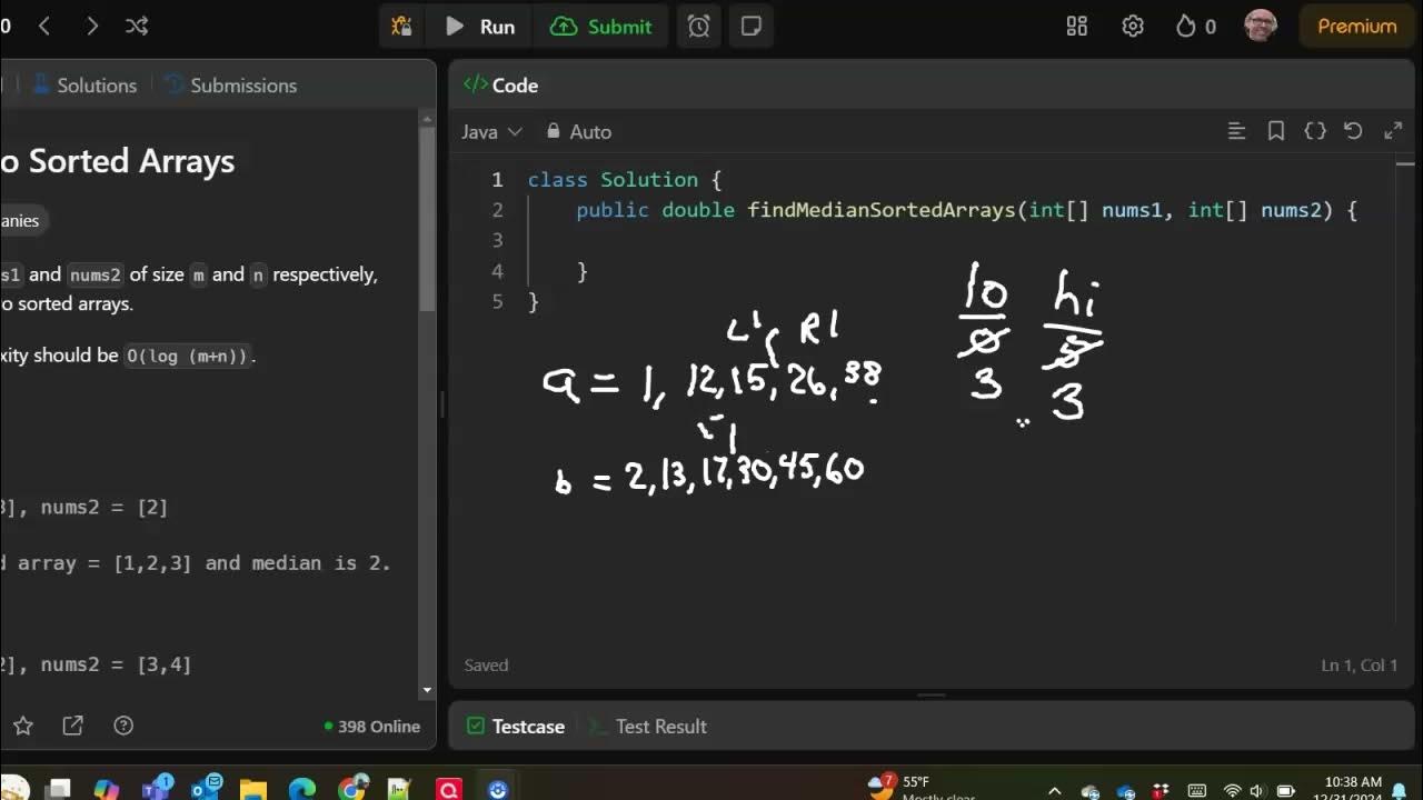 Median of Two Sorted Arrays - YouTube