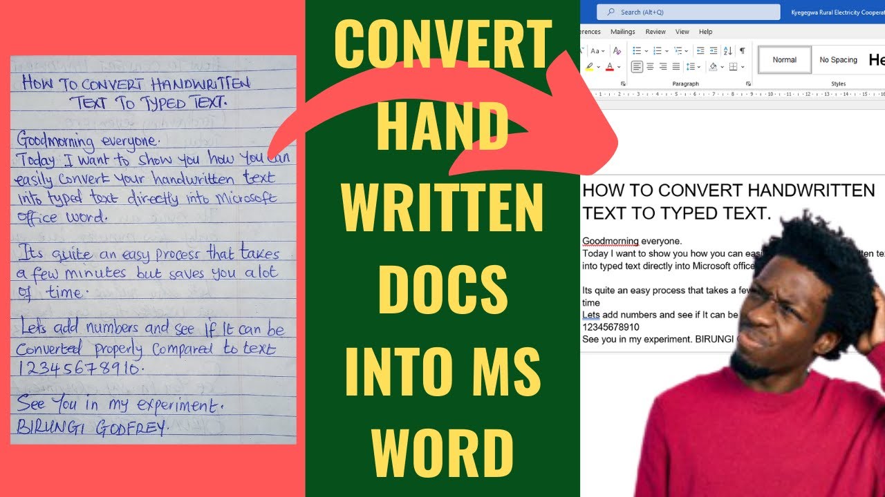 How To Convert Handwritten Text Into Typed Word Document YouTube How To Convert Handwritten Text Into Typed Word Document YouTube