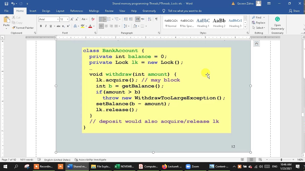 Lecture 30: Shared memory programming Multithreads,Pthreads ,Locks and Semaphores - YouTube
