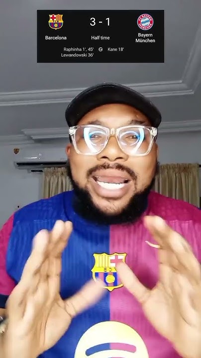 BARCA 3-1 BAYERN HT #UCL #barcelonaplayer #raphinha #lamineyamal #football #shorts - YouTube