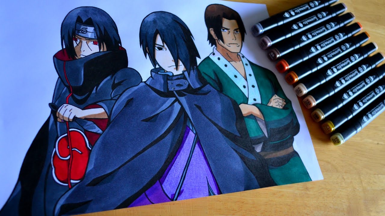 SPEED DRAWING - ITACHI, SASUKE, FUGAKU | NARUTO SHIPPUDEN - YouTube