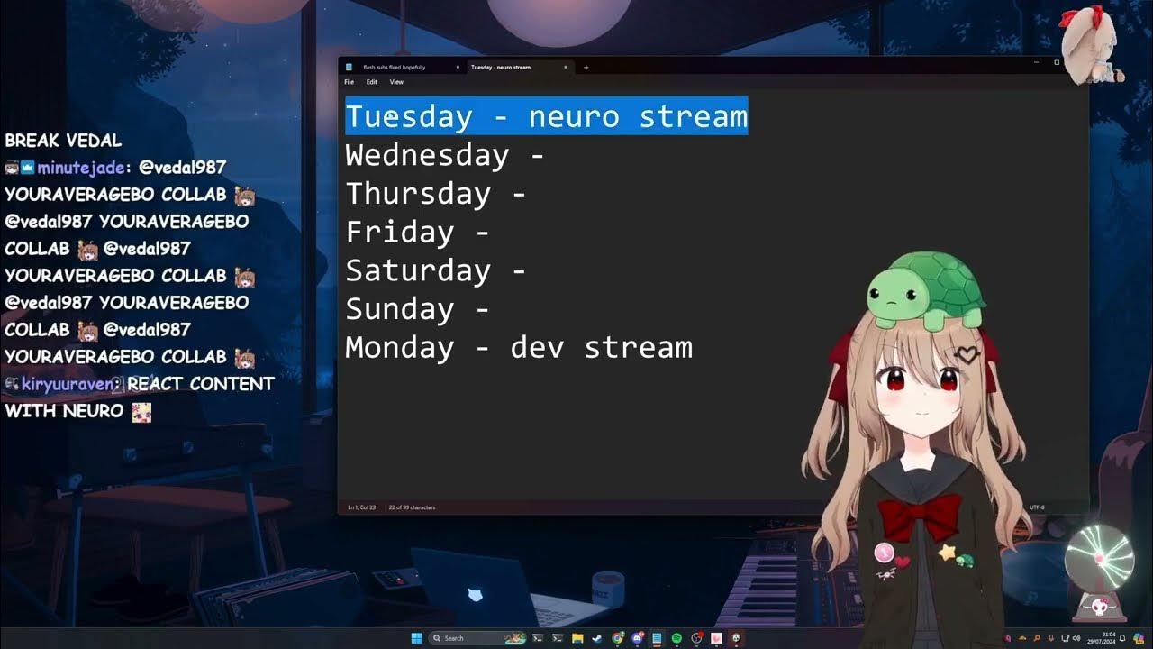 Viewer asks Vedal: If fan arts review is off on chill streams - YouTube