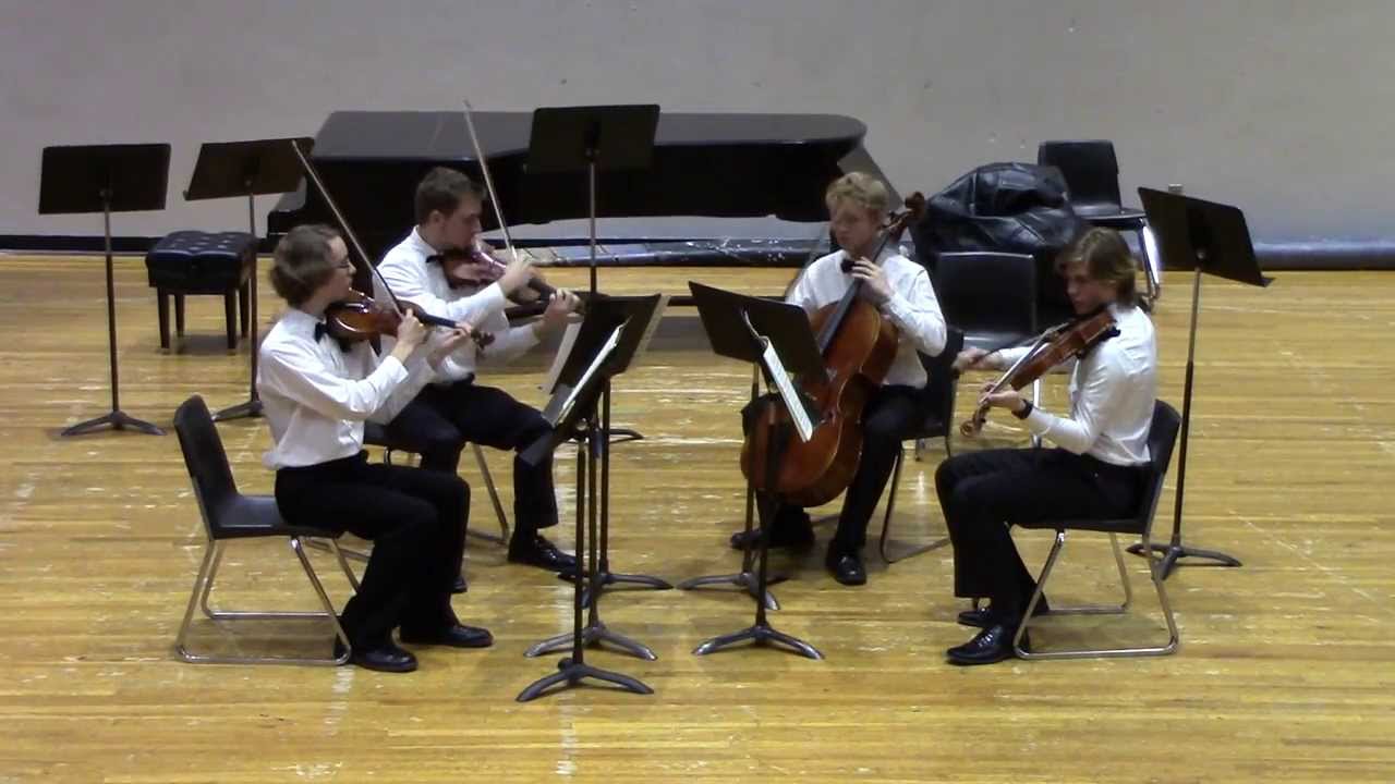 Ravel Quartet in F major 2nd Mvmt - Quartz Quartet - YouTube