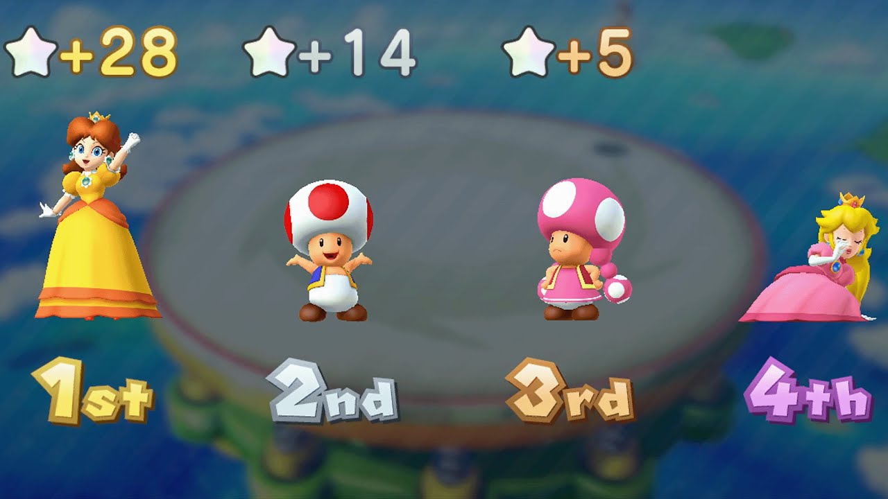 Mario Party 10 - Daisy vs Peach vs Toad vs Toadette - Airship Central ...