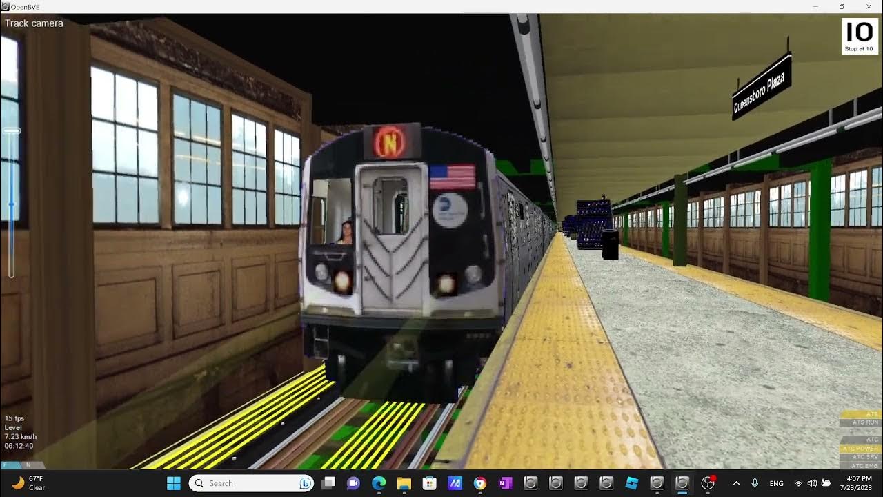 Openbve Gameplay Simulator NYCT BMT V5 R160B Alstom N Train to Coney Island Rush Hour Nighttime ...
