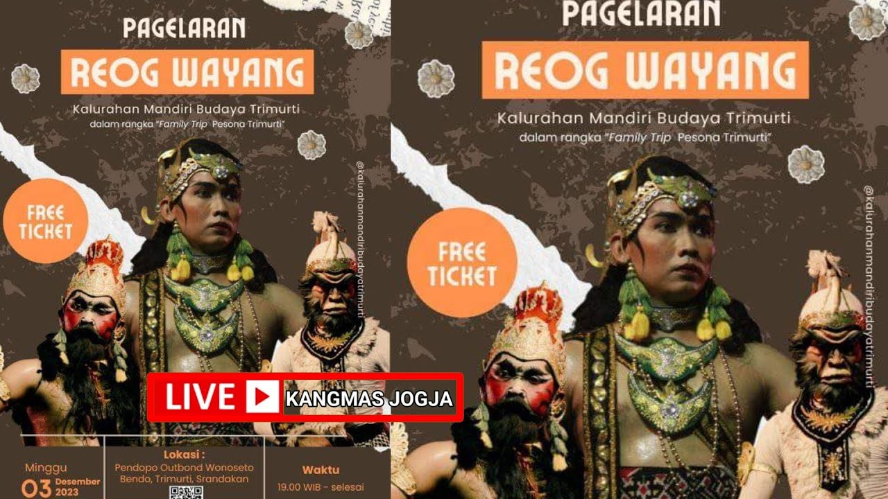 🔴 LIVE PAGELARAN REOG WAYANG || BENDO TRIMURTI SRANDAKAN BANTUL - YouTube