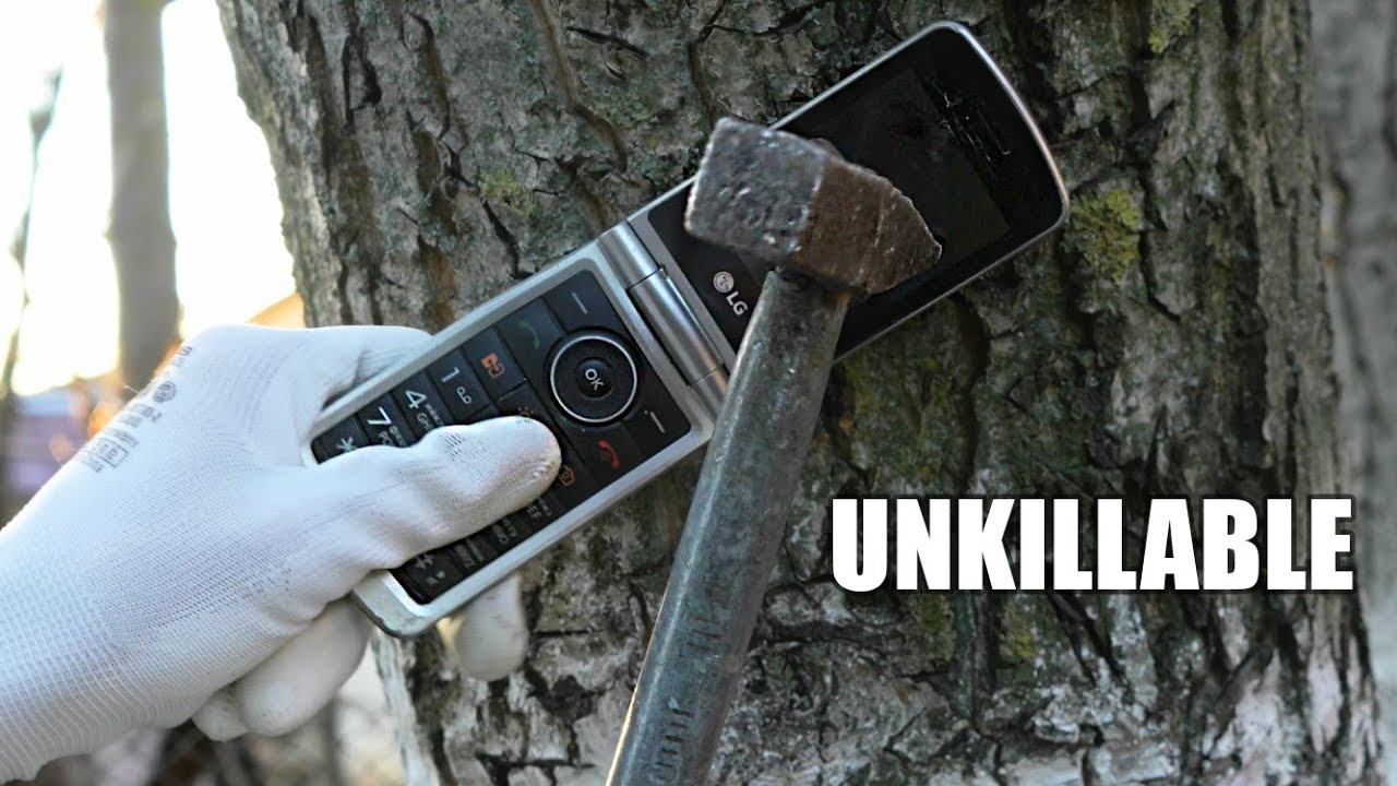 Smashing a LG G360 Red Flip PHONE | It's HARD to Destroy! - YouTube