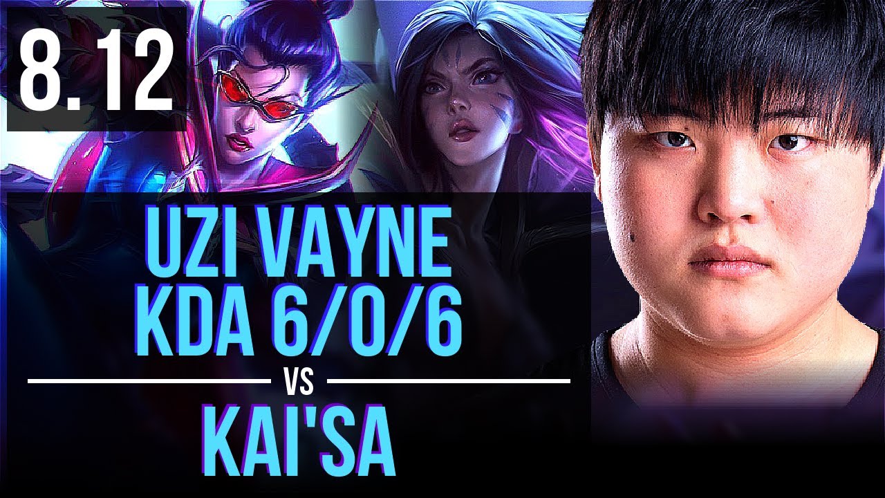 RNG Uzi - VAYNE vs KAI'SA (ADC) ~ KDA 6/0/6, Dominating ~ Korea Challenger ~ Patch 8.12 - YouTube