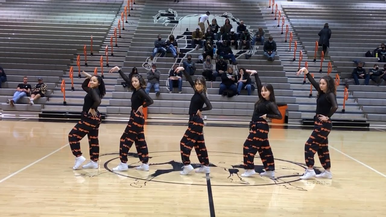 Senior Storm Dance Team / “Macarena Mix” Halftime Performance - YouTube