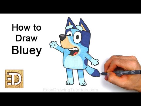 How to Draw Bluey - YouTube