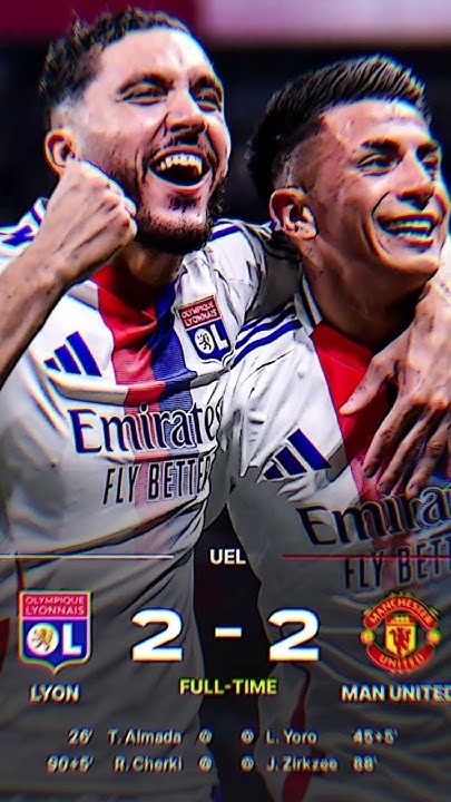 hasil pertandingan tadi malam!MU di tahan imbang LYON #manchesterunited #LYON#uecl - YouTube