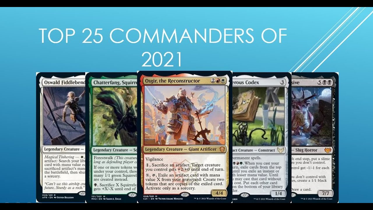 Top 25 Commanders 2021 - YouTube