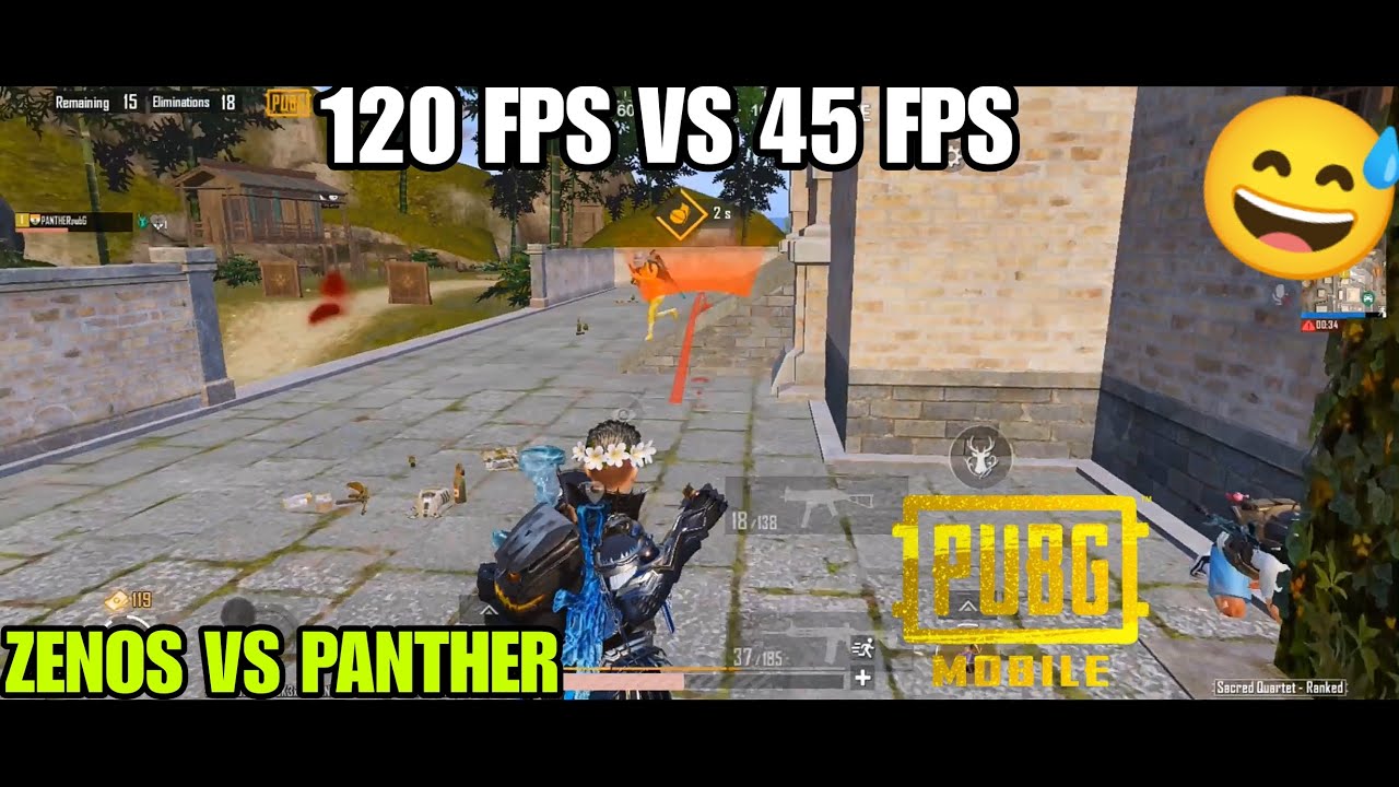 ZENOS VS PANTHER😅(120 FPS VS 45 FPS)pubg mobile - YouTube