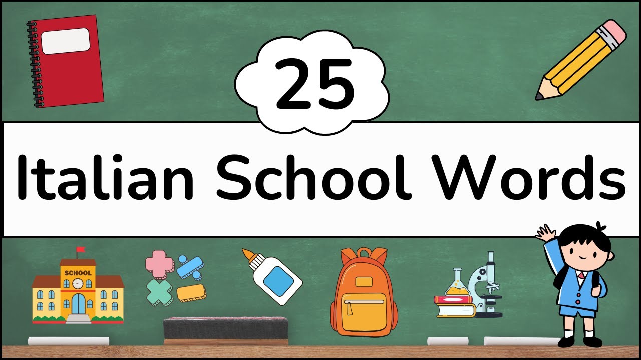 Essential Italian SCHOOL / SCUOLA VOCABULARY + 2 QUIZZES - Level A1 ...