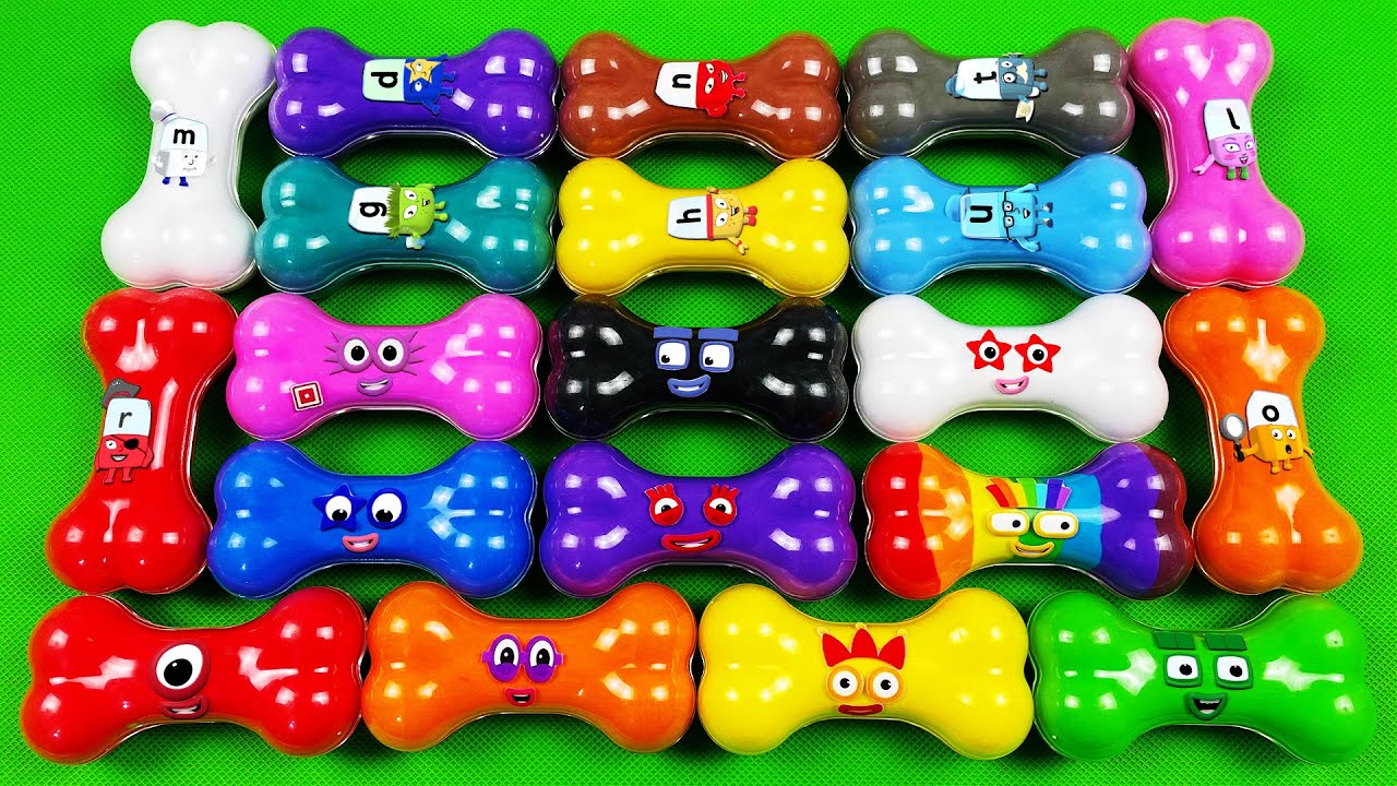 Numberblocks & Alphablocks - Looking CLAY With Bone Mix Coloring ...