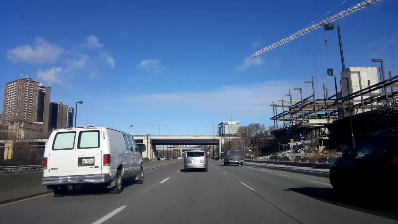 Drive Through Downtown Toronto on the Gardiner and up the DVP in 2 ...
