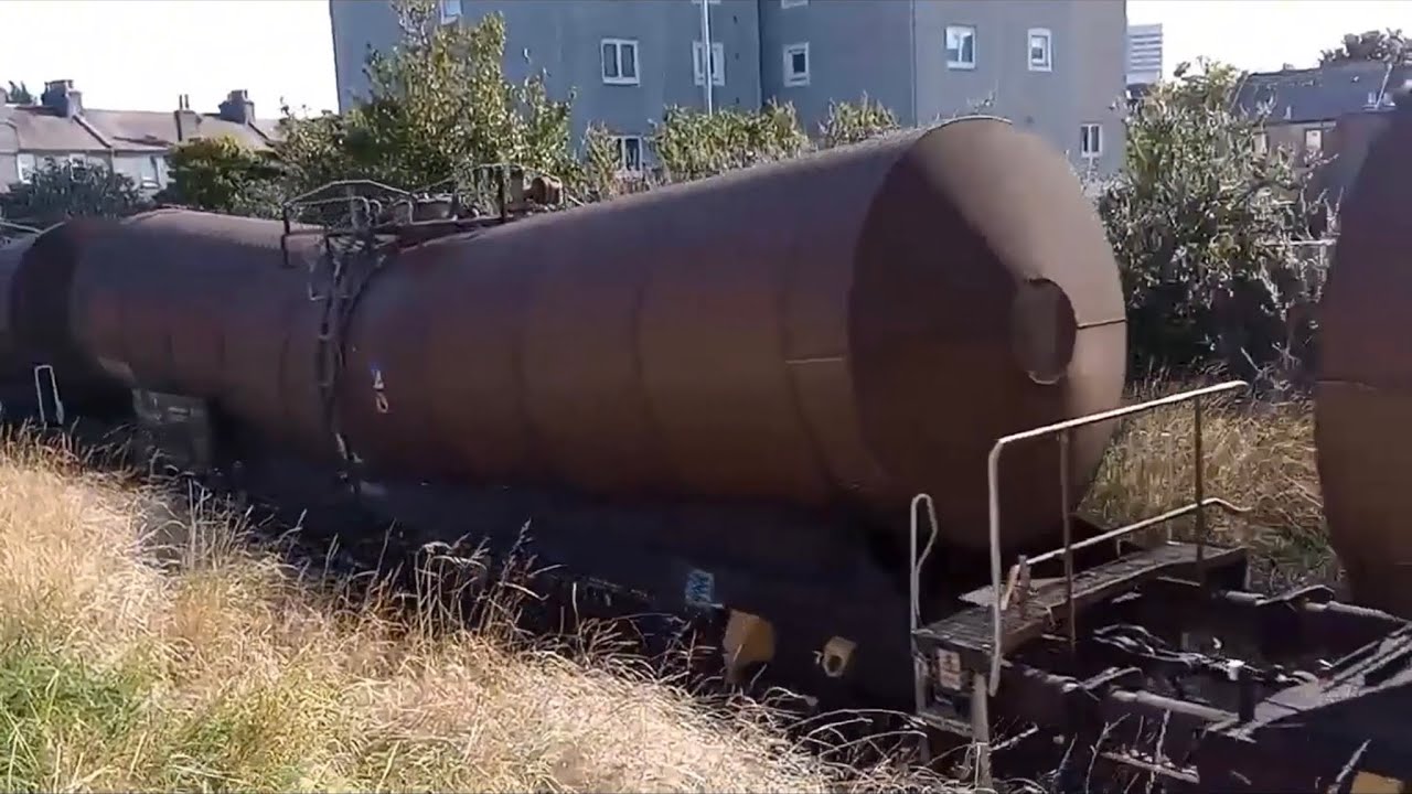 Colas railfreight class 70 trains compilation. Tanker freight trains ...