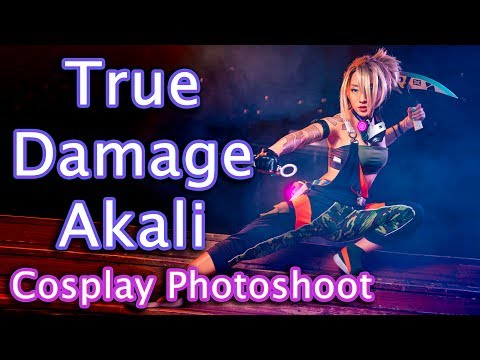 True Damage Akali Cosplay Photoshoot