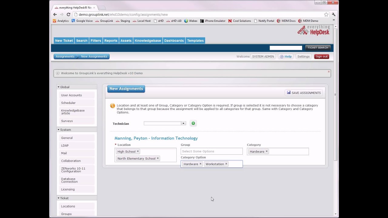 GroupLink's everything HelpDesk, version 10 Simplified Technician ...
