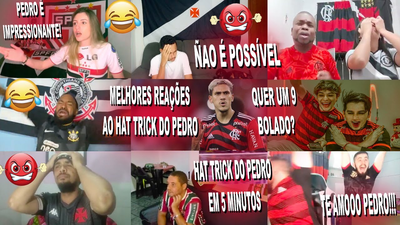 MELHORES REAÇÕES AO HAT TRICK DO PEDRO EM 5 MINUTOS NO FLAMENGO 4X1 ...