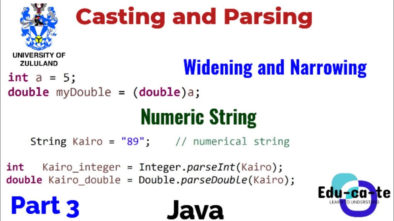 Casting and Parsing - Java (Part 3) - YouTube