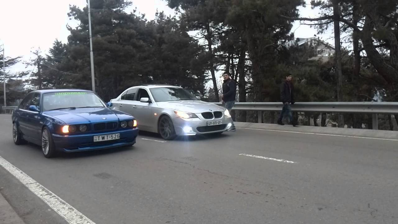 bmw e34 m50b30 stroker vs bmw e60 545 automatic - YouTube