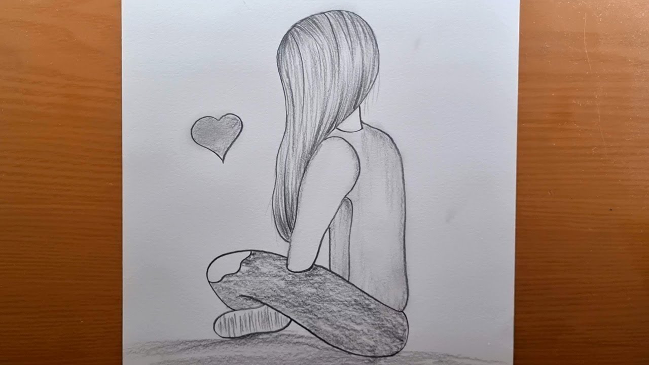 Disegno di una ragazza seduta passo dopo passo - Come disegnare una ...