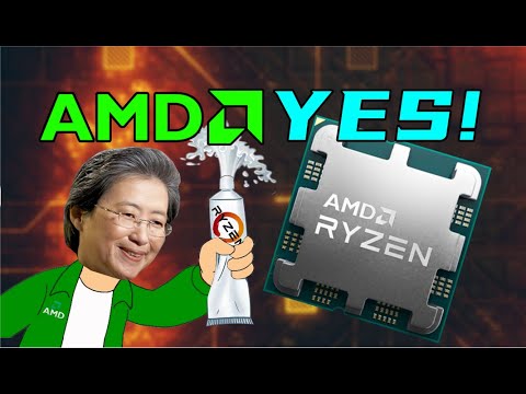 AMD YES? 苏妈魔性笑声竟让锐龙7000处理器暴打牙膏厂CPU！【短的发布会】 - YouTube