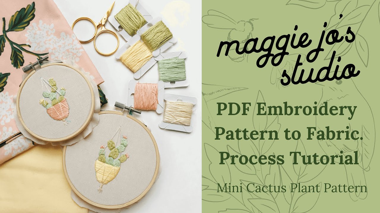 Mini Cactus Embroidery Tutorial - YouTube