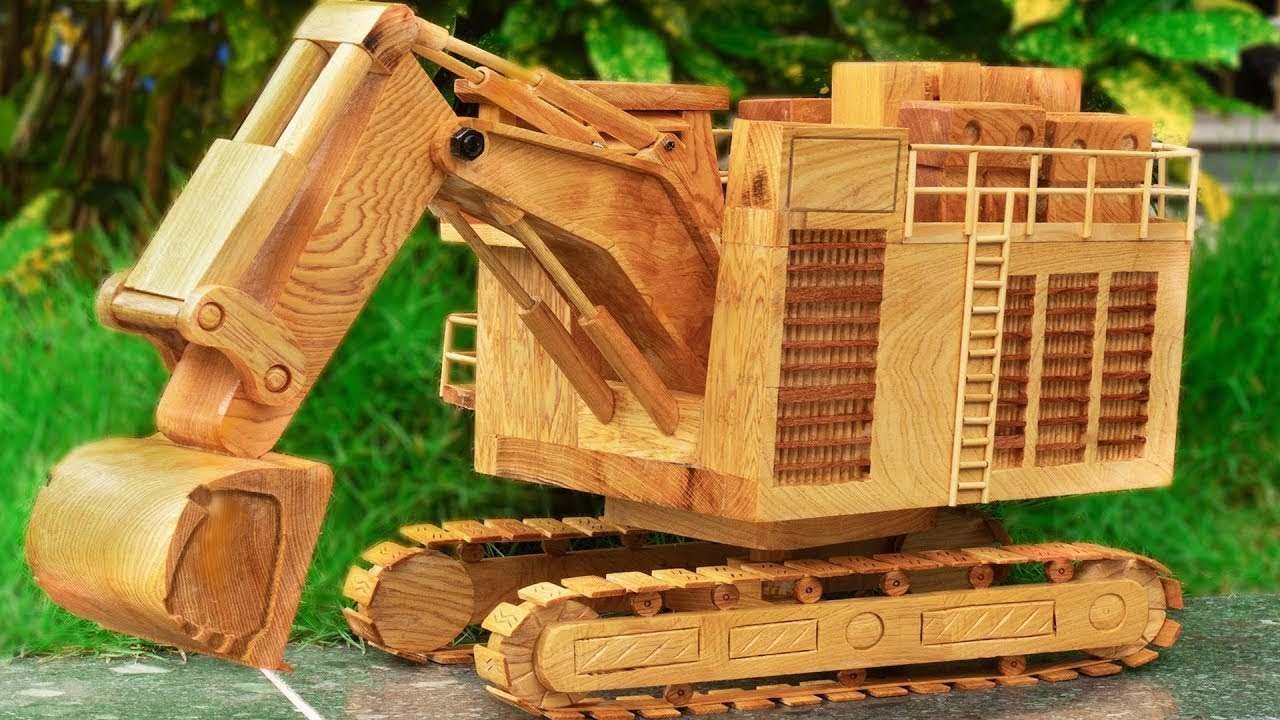 Creating a Stunning Wooden Excavator – Most Satisfying Woodworking ...