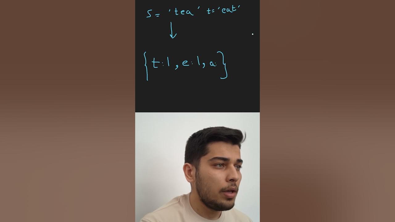 LeetCode Valid Anagram Interview Question in 1 minute - YouTube