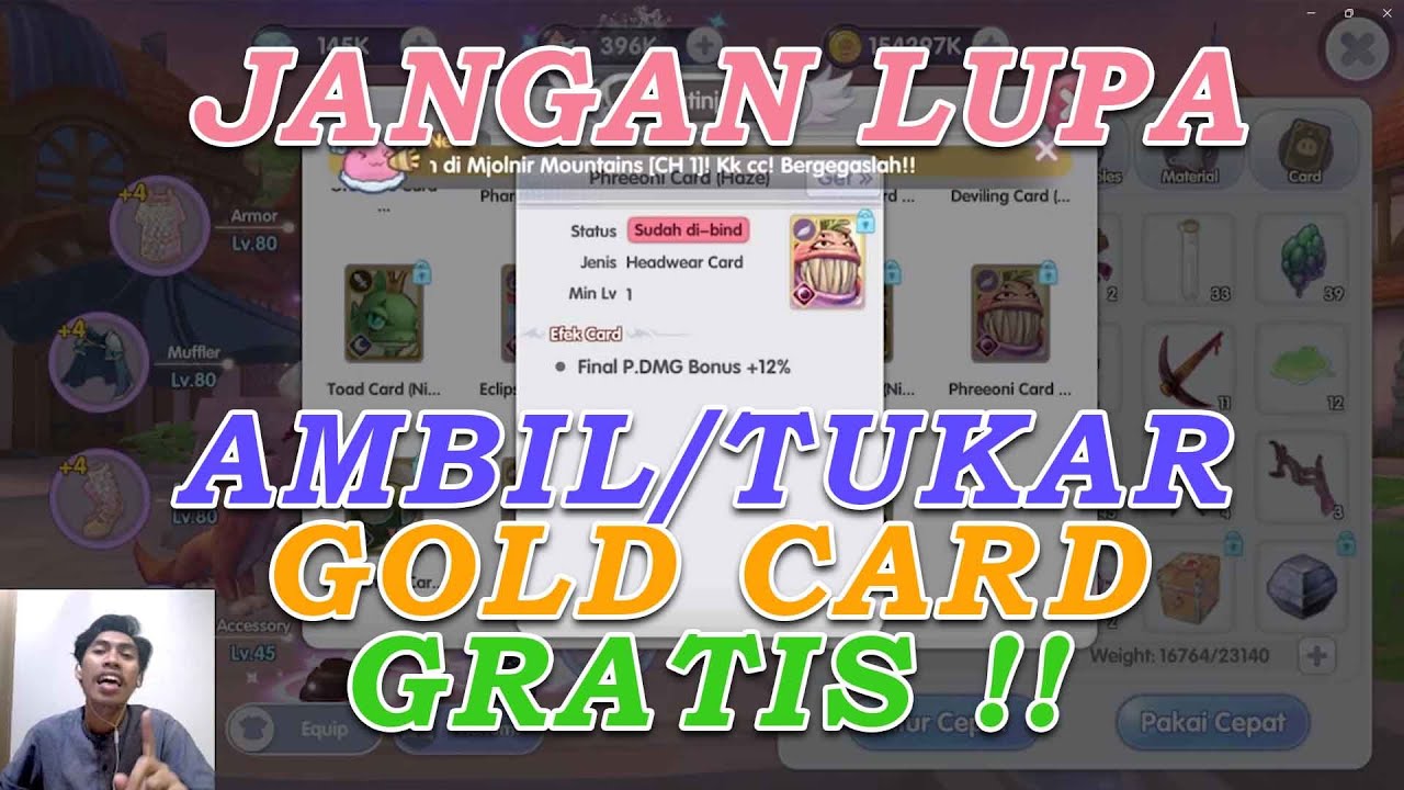WARNING !! JANGAN LUPA AMBIL GOLD CARD GRATIS SEBELUM EVENTNYA ABIS ...