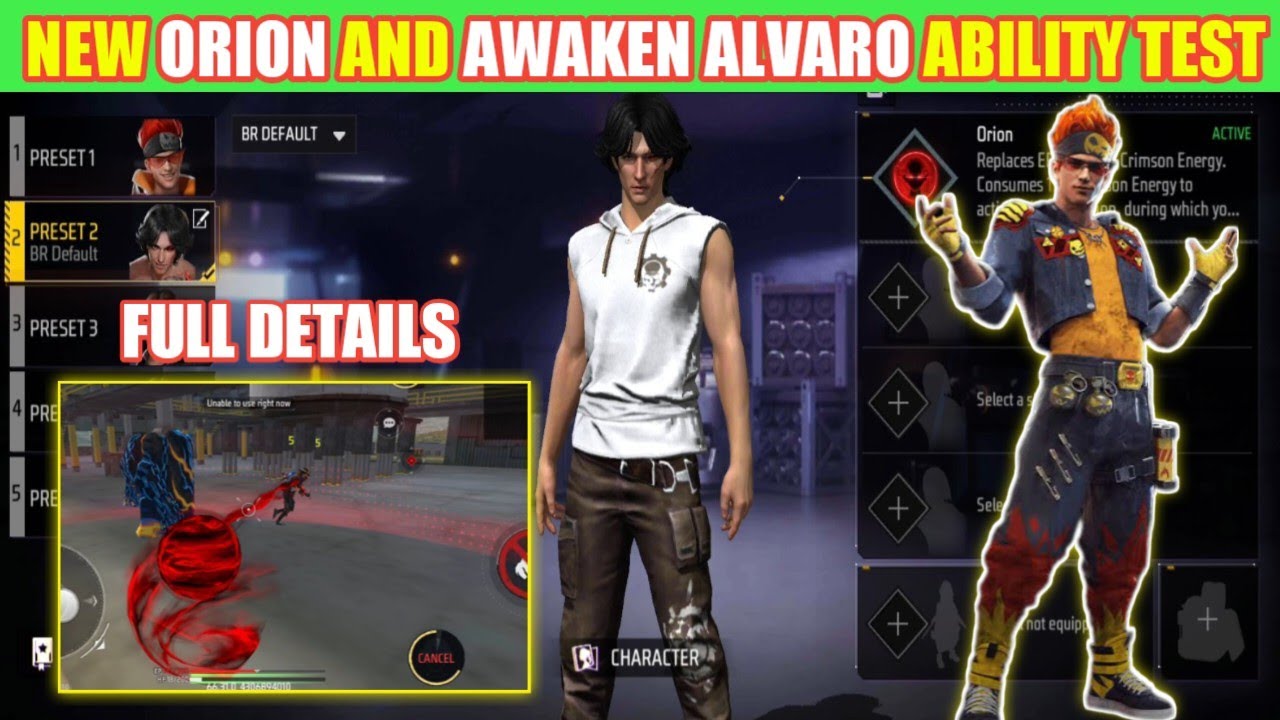 New Orion Character Ability | Free Fire New Character Ability | Awaken ...