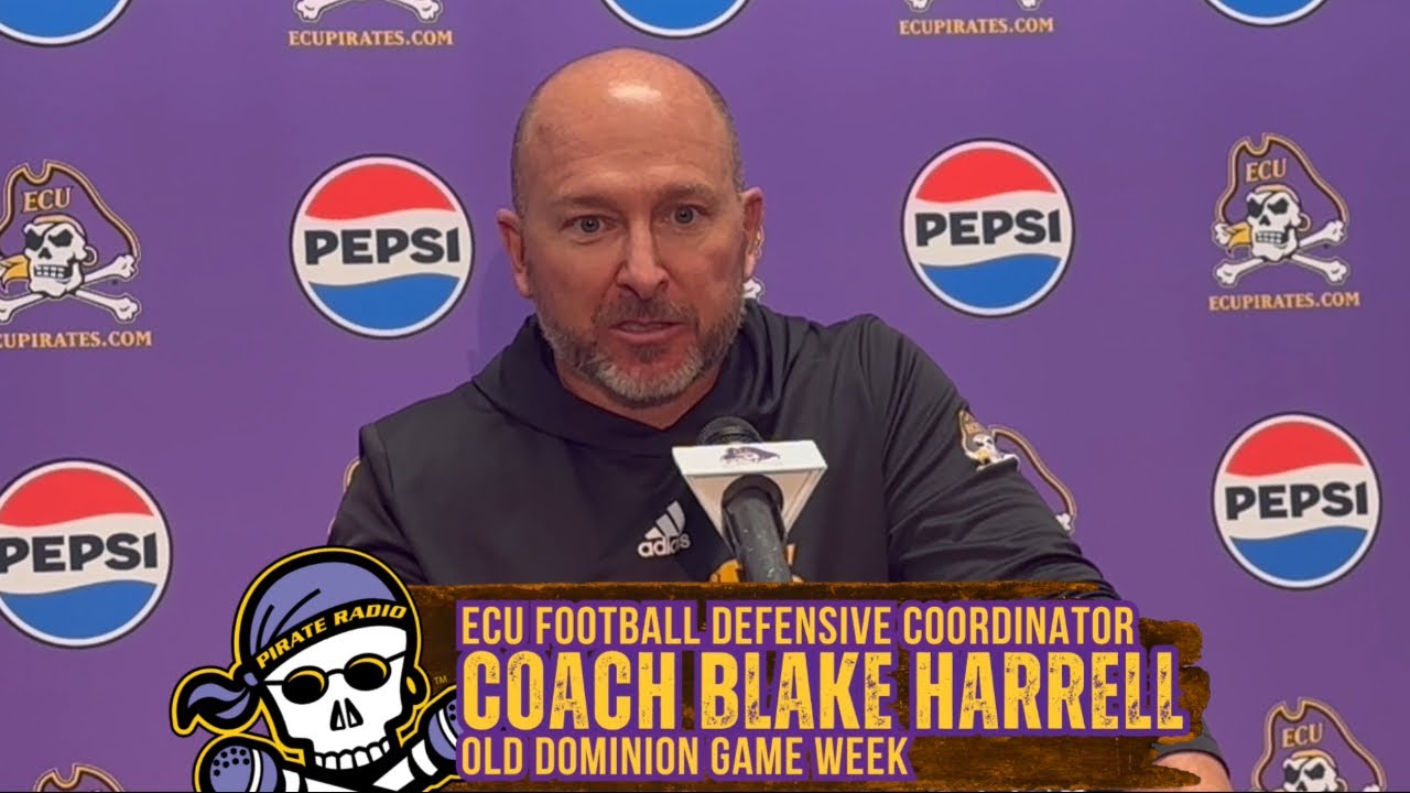 ECU Football Defensive Coordinator Coach Blake Harrell, Old Dominion ...