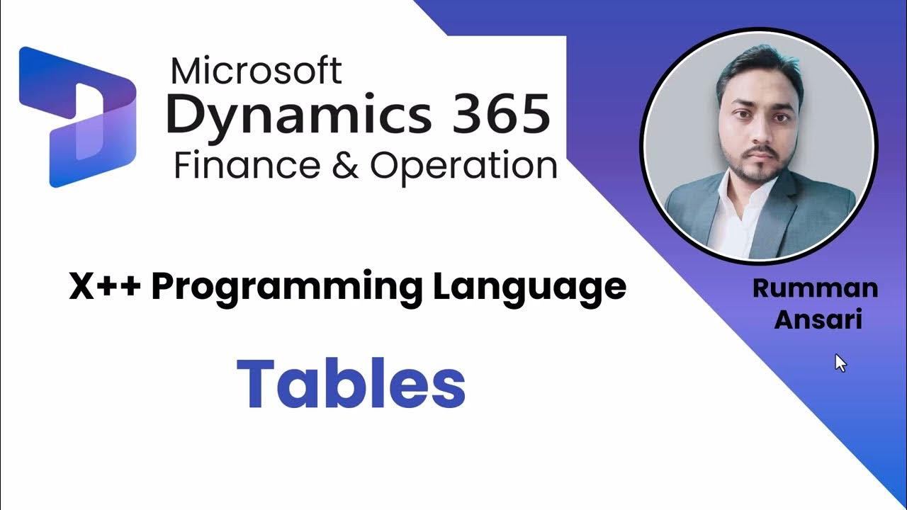 How To Create A Table in D365 FO - YouTube