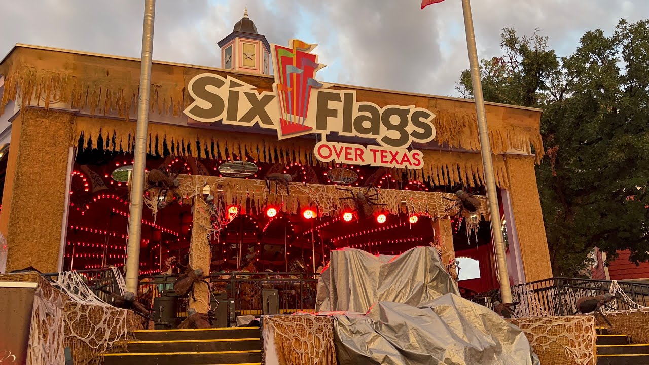 2023 Six Flags Over Texas (Fright Fest Halloween Event) - YouTube
