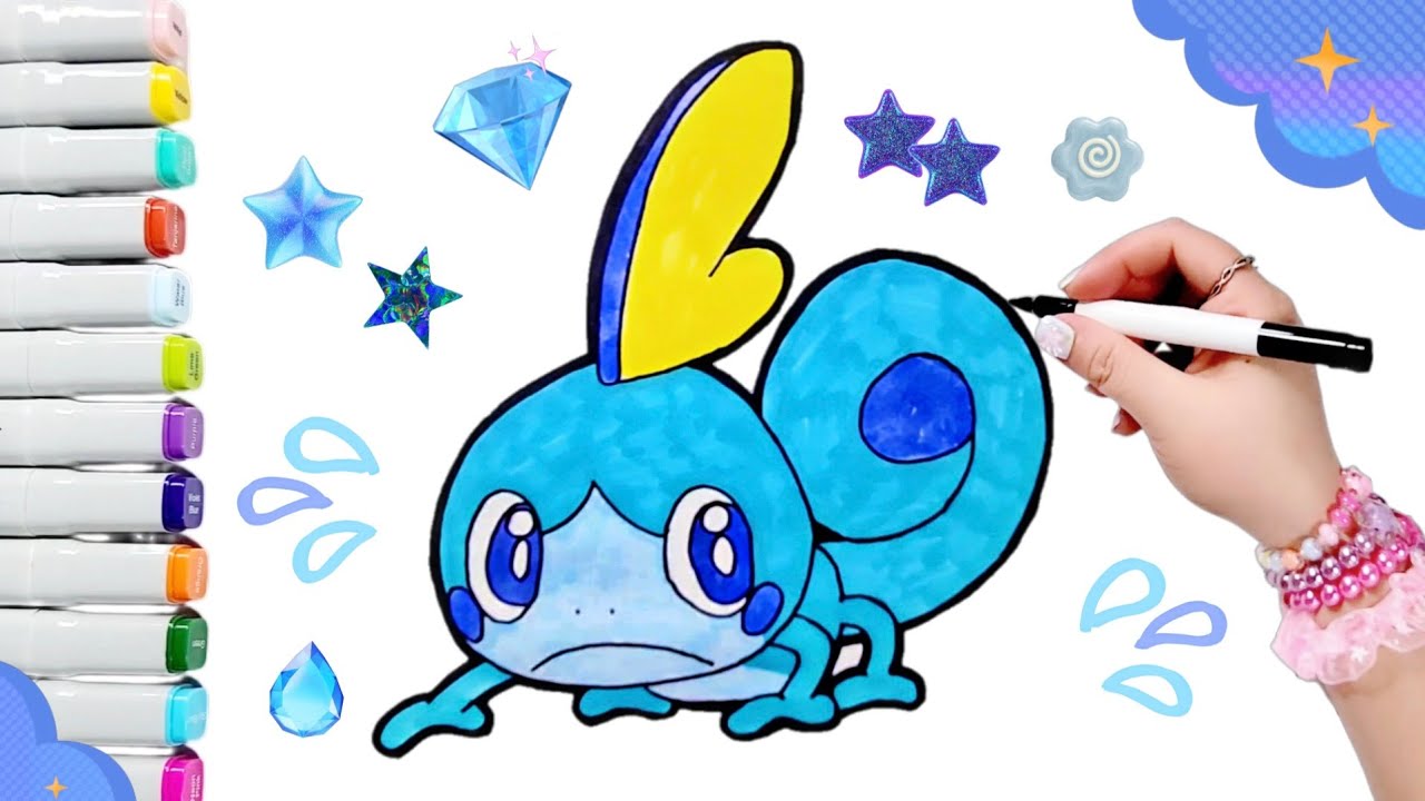Draw and color Sobble🌊🌈Children's Drawing🎨 - YouTube