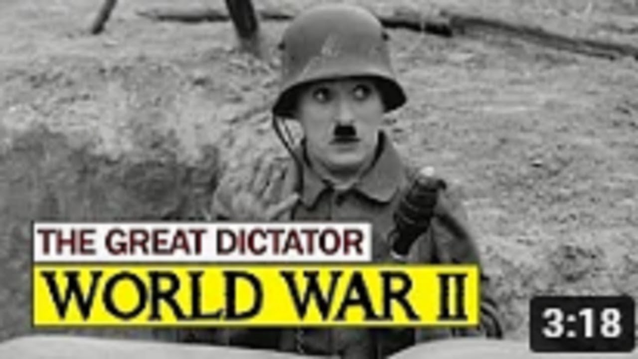 Charlie Chaplin World War II HD The Great Dictator - YouTube