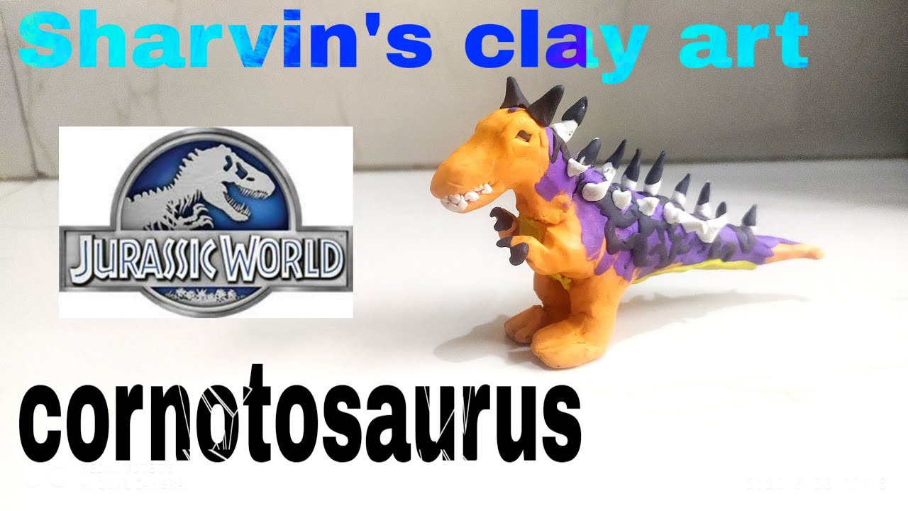How to make CARNOTAURUS DINOSAUR with clay in steps l clay modelling ...