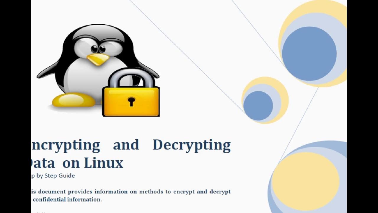 Encrypting and Decrypting Data on Linux - YouTube
