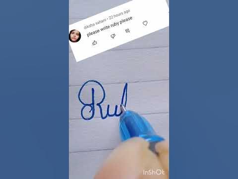 Ruby name write in cursive writing #cursive#writing#beautiful name#ruby ...