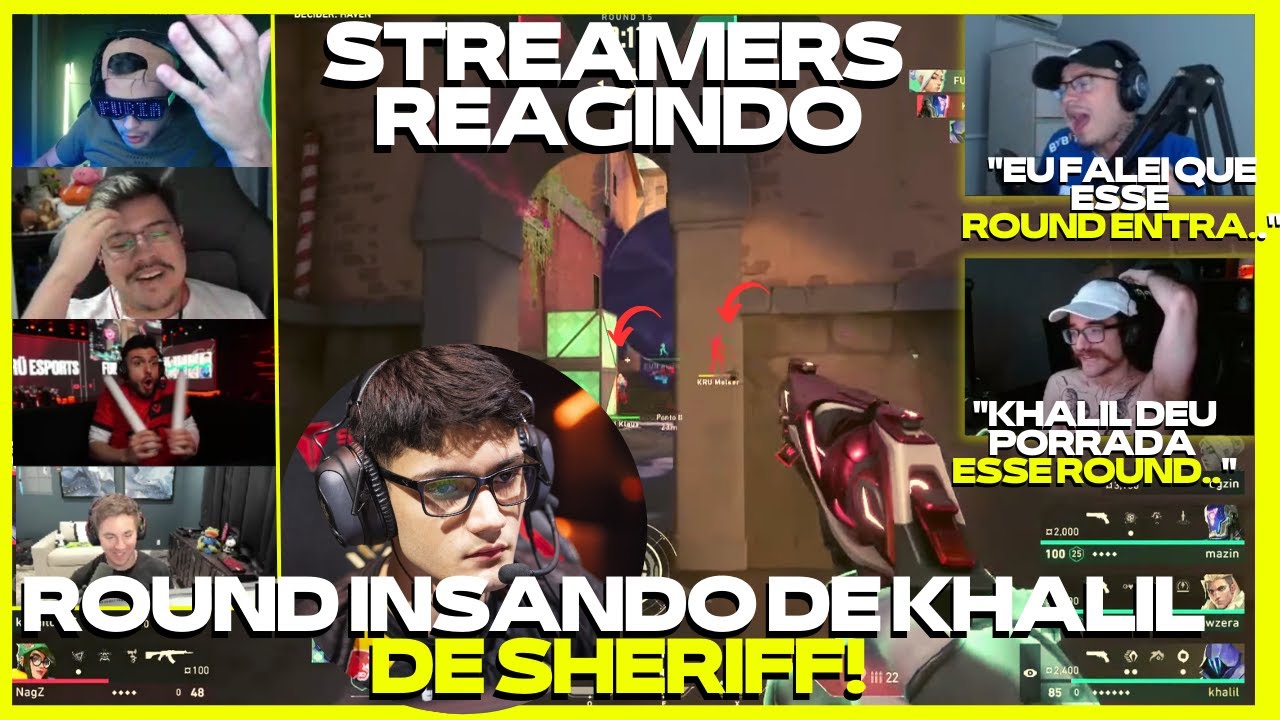 STREAMERS DO MUNDO REAGINDO A JOGADA INSANA DE SHERIFF DE KHALIL NO VCT ...