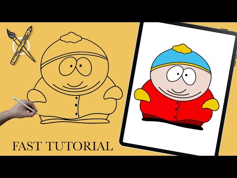 HOW TO DRAW ERIC CARTMAN FROM SOUTH PARK! EASY STEP BY STEP TUTORIAL ...