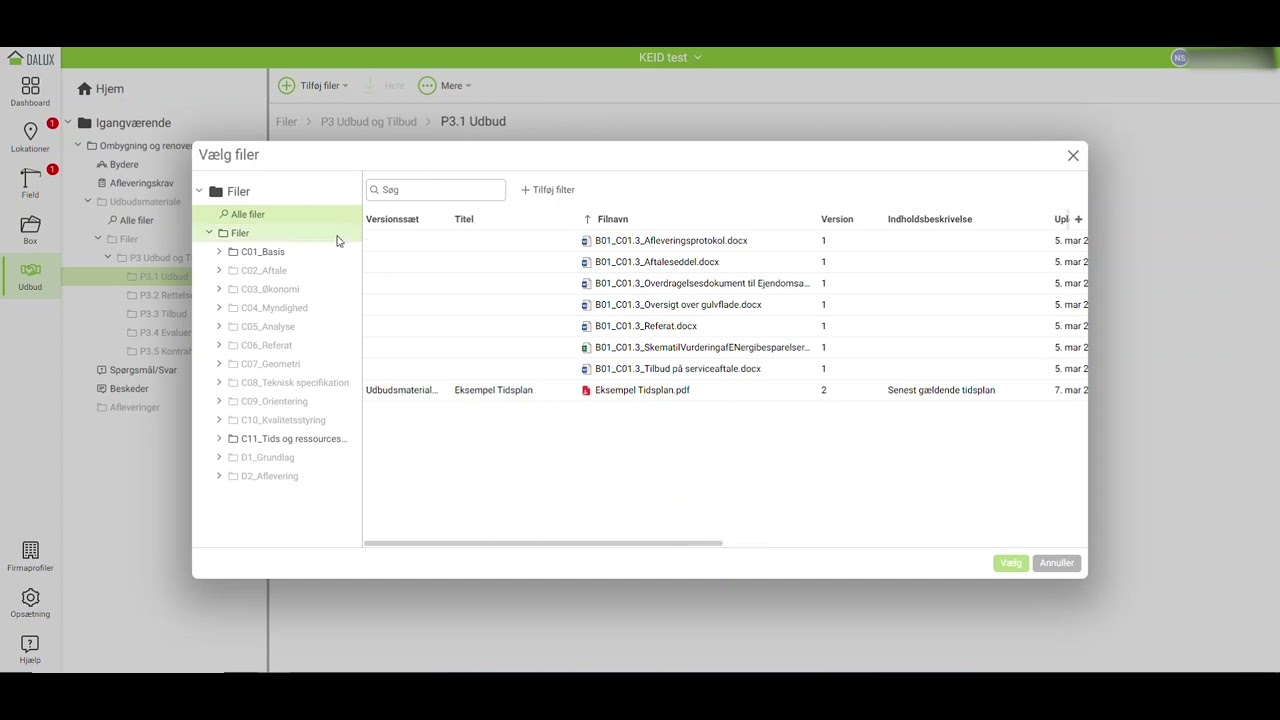 Opload af udbudsmateriale fra Dalux Box til Dalux Udbud - YouTube